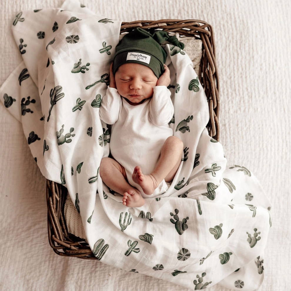 SNUGGLE HUNNY - Organic Muslin Wrap | Cactus – FOUND by Flynn